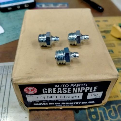 Jual Nepel Grease 1/4 NPT Straight / JAPAN - Grease Nipple - Jakarta ...