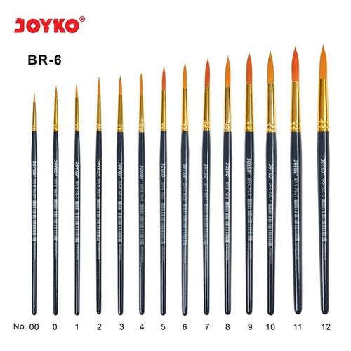 Jual Kuas Lukis Bulat / Painting / Art Brush Round Joyko No 1-12 BR-6 ...