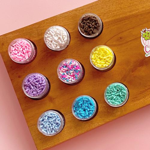 Jual FAKE MEISES SINGLE COLOUR / hiasan slime satu warna sprinkle ...