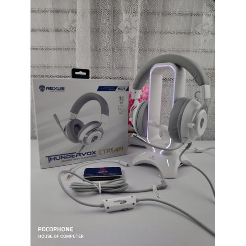 Jual Headset gaming rexus hx25 putih new thundervox stream single jack ...