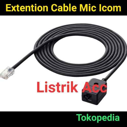 Jual Kabel Sambungan Mic Icom / Cable extender mic Icom 2200,2300,2730 ...