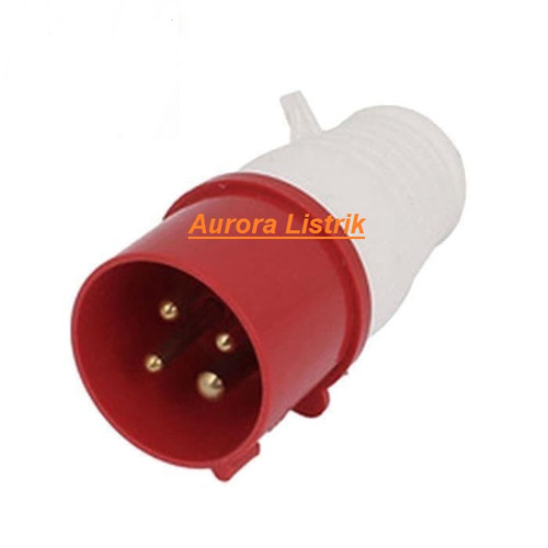 Jual Plug Industrial 4 Pin 16 A 014 / 4 Pin 32 A 024 ( Laki ) Merah ...