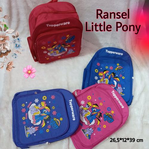 Jual Tas Ransel little pony Tupperware / Backpack Tupperware little ...