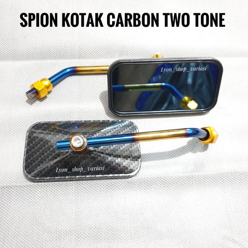 Jual Spion Retro Kotak Karbon Two Tone Drat Honda Classic - Kotak ...
