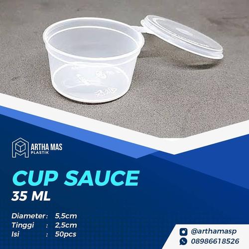 Jual sauce container SUAPI 35ml Cup Plastik Tempat Sambal Saos Slime ...