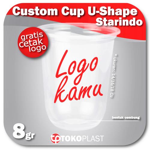 Jual CUP SABLON CUP PRINTING OVAL 8GRAM PLASTIK CUP GELAS CUP OVAL 14 ...