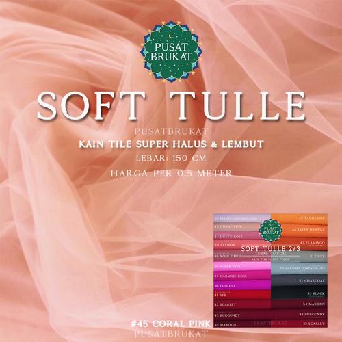 Jual SOFT TULLE 2/3 - KAIN TILE TULE POLOS HALUS & LEMBUT [harga per 0 ...