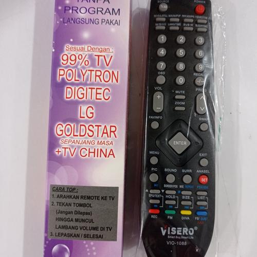Jual Remote TV universal polytron digitec LG Goldstar + TV china dll ...