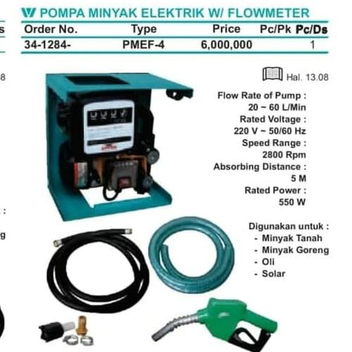 Jual Pompa Minyak Oli Solar Elektrik with Flow Meter WIPRO PMEF 4 ...
