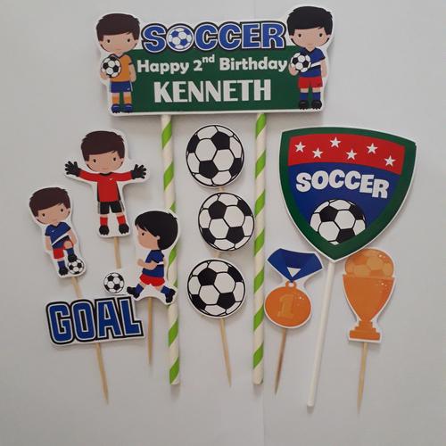 Jual TOPPER CAKE GAMBAR BOLA ANAK - SOCCER CUSTOM NAMA - Kota Bekasi ...