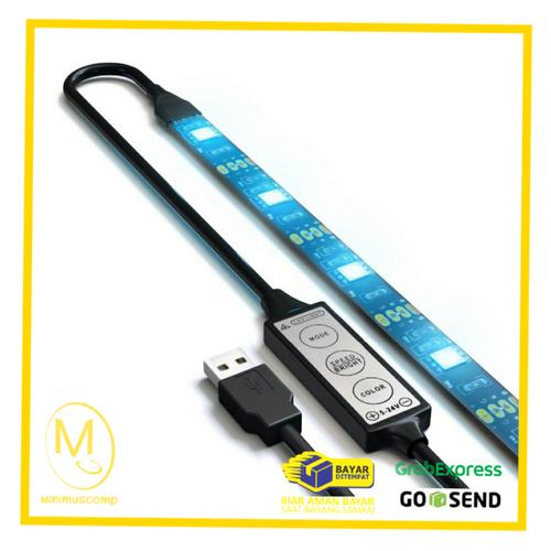 Jual LED Strip RGB Waterproof 5050 90cm with Controller USB 5V - L5 ...