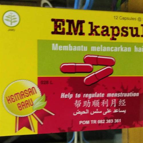 Jual Jamu EM Kapsul / M / haid / mens / isi 12 kapsul - Jakarta Barat ...