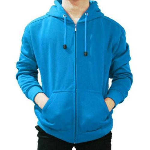 Jual Best seller !!! Jaket Sweater Polos Hoodie Zipper/Resleting Hitam ...