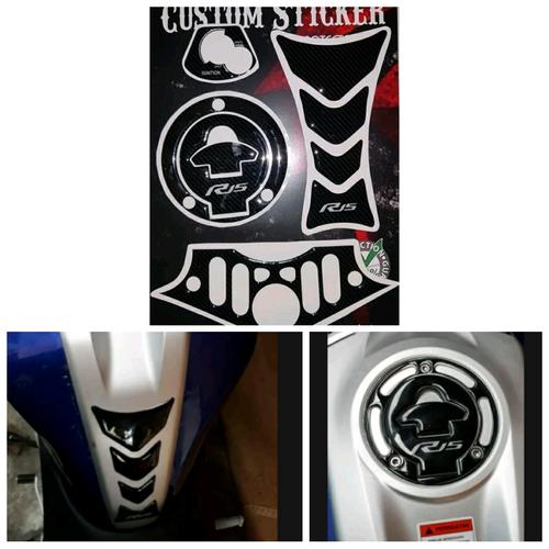 Jual sticker stiker r15 new v3 lengkap carbon segitiga tutup tangki ...
