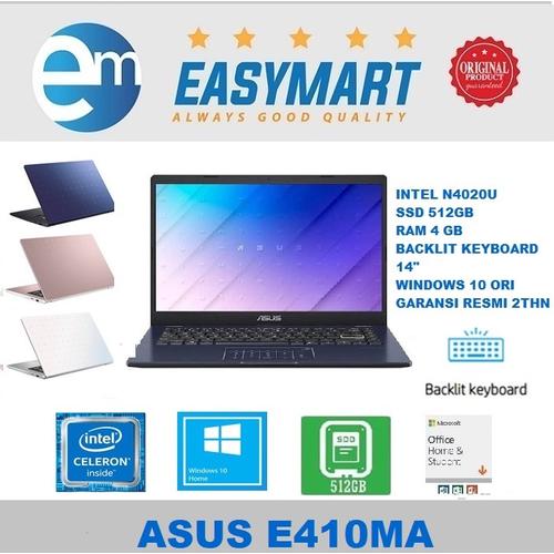 Jual LAPTOP ASUS E410MA - N4020 4GB 512GB SSD BACKLIT KB 14" WIN10 ...