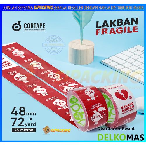 Jual LAKBAN CORTAPE FRAGILE MASCOT (ISOLASI-SELOTIP) 48mm x 72yard ...