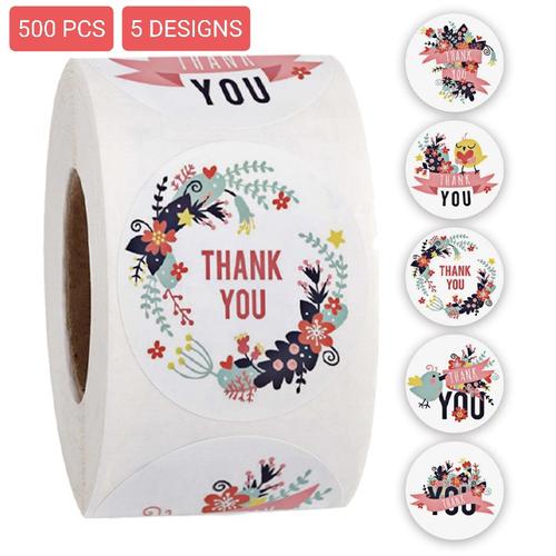 Promo Stiker THANK YOU (500pcs Ribbon 5 Desain) Stiker Tempelan Produk ...