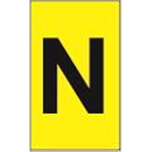 Jual Critchley K-Type cable Marker Black on Yellow, Letter N to Z ...