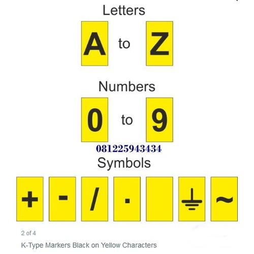 Jual Critchley K-Type cable Marker Black on Yellow Symbol ...