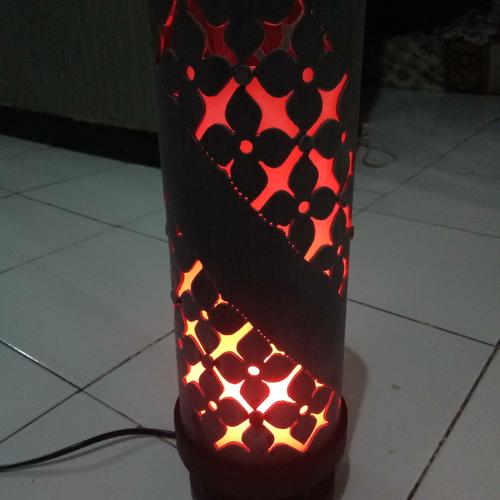 Jual lampu hias dari paralon pvc motif batik lampu merah - Hitam - Kota ...