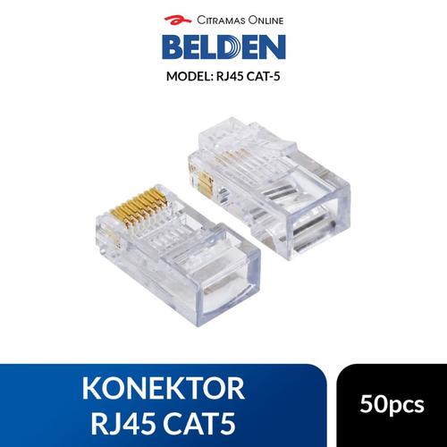 Jual Konektor Belden Modular Plug RJ45 UTP Cat.5 AP700007 (ASLI) RJ 45 ...
