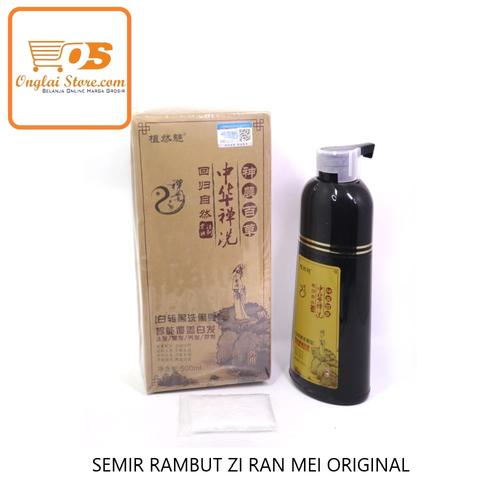 Jual ZI RAN MEI Pure Black Shampo Original / Shampo semir Rambut ORI ...