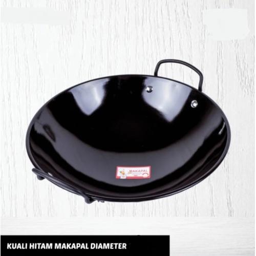 Jual KUALI BAJA / ENAMEL HITAM 37 cm / 37CM , kwali, kuwali, wajan ...