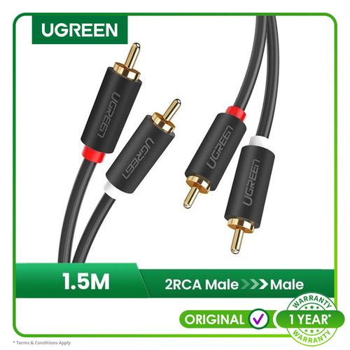 Jual Ugreen Audio RCA male to male cable 1,5m Black 10517 - Jakarta ...