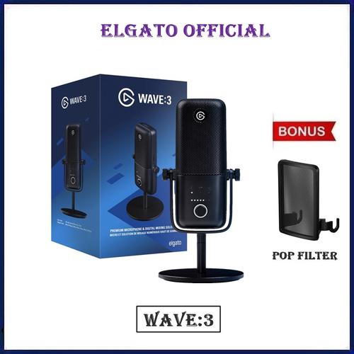 Promo Elgato Wave:3 Mic Wave 3 Premium Microphone Digital Wave3 - Mic Only, White Cicil 0% 3x ...
