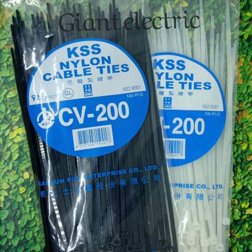Jual KSS NYLON CABLE TIES CV-200/ 20CM X 4,8MM - Putih - Jakarta Pusat - Giant electric | Tokopedia