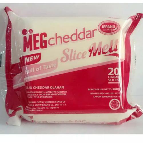 Jual MEG CHEDDAR SLICE MERAH EASY MELT 20S ( MEGCHEDDAR KEJU QUICK MELT ...