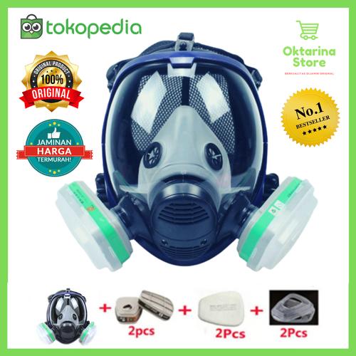 Jual Masker Gas Amonia Cat Lab Kimia Medis Respirator Full Face Safety ...