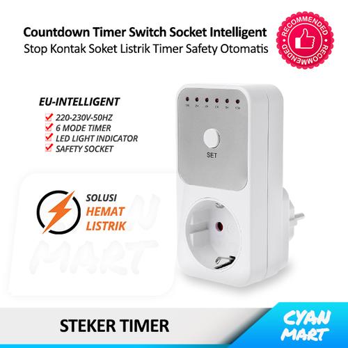 Jual Stop Kontak Timer Steker Listrik Otomatis Digital Countdown Socket ...