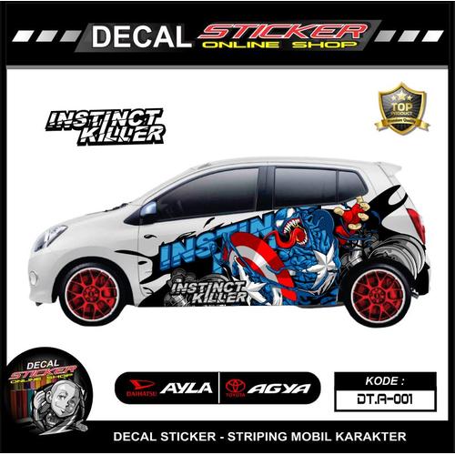 Jual STIKER MOBIL AYLA AGYA sticker decal print semi full motif ...