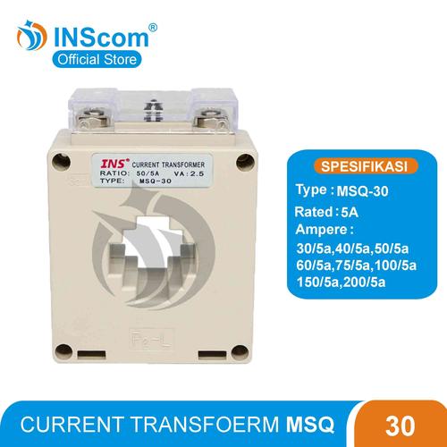 Jual CURRENT TRANSFORMER MSQ-30 / CT 30/5A - 200/5A INSCOM - 200/5A ...