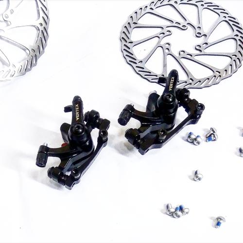 Jual 1 set piringan cakram caliper rem discbrake sepeda lipat mtb ...