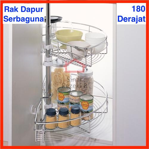 Jual Rak Dapur Taco Sudut 180 Derajat Putar Serbaguna Panci Wajan HW ...