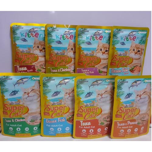 Jual Makanan Kucing Supercat Super Cat Sachet 85g wet food cat All ...