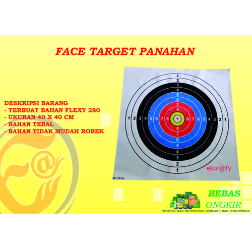 Jual FACE TARGET / PRINT TARGET PANAHAN 40 X 40 CM - Kota Bekasi ...