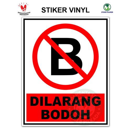 Jual STIKER DILARANG BODOH UK 20X25 CM - Kota Tangerang Selatan ...