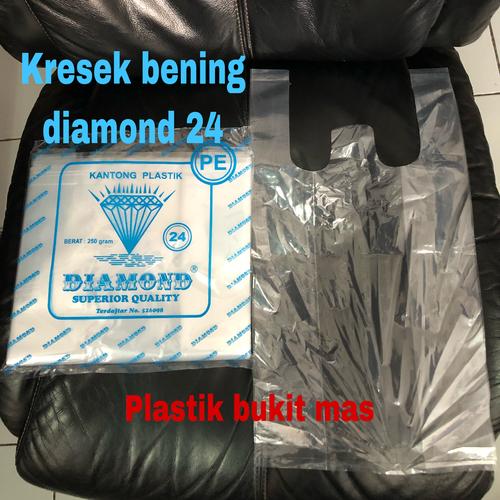 Jual Kresek bening diamond 24 kantong plastik kresek pe bening diamond ...