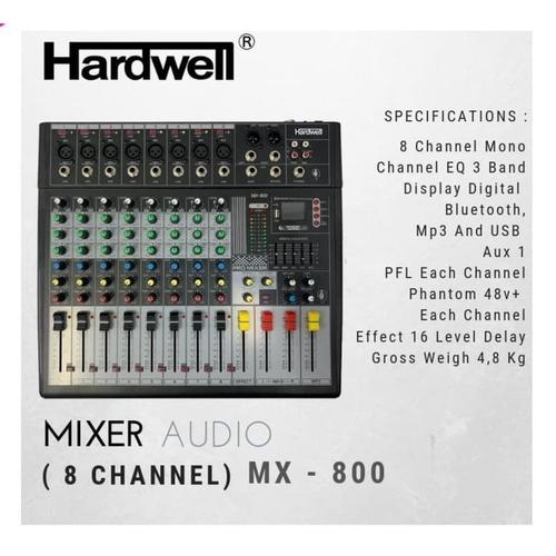 Promo Mixer Audio Hardwell MX-800/ MX 800 / MX800 8 Channel Cicil 0% 3x ...