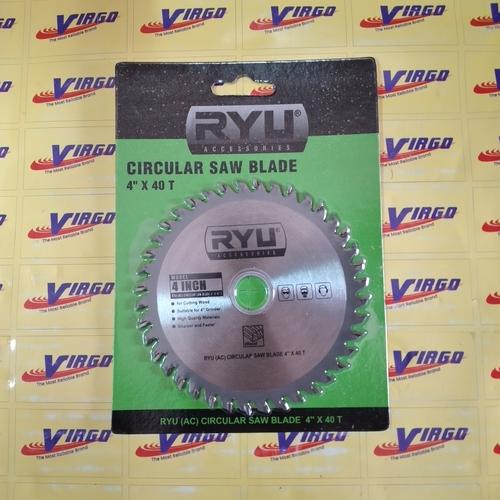 Jual RYU CIRCULAR SAW BLADE 4" × 40T MATA GERGAJI POTONG KAYU 4 INCHI ...