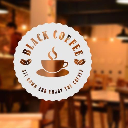 Jual Sticker Black Coffee Kopi Hitam Stiker Kaca Dinding Rumah Kafe ...