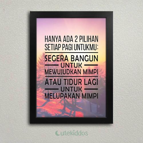 Promo Hiasan Dinding Kamar Poster Quotes Motivasi Wall Decor Inspiratif ...