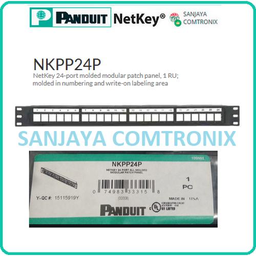 Jual Panduit Netkey NKPP24P Blank Patch Panel / Frame Modular RJ45 24 ...