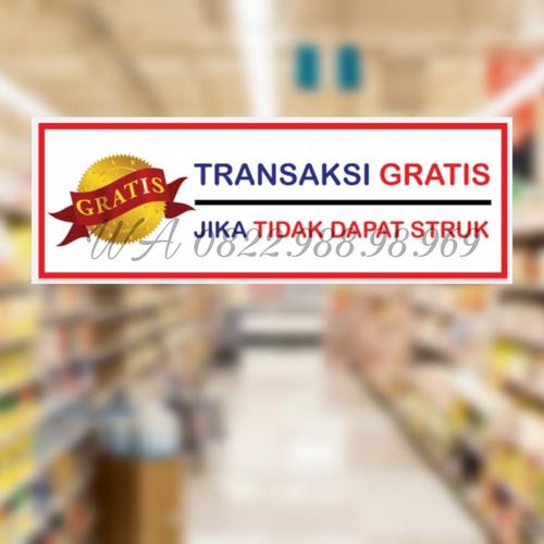 Promo STIKER TRANSAKSI GRATIS JIKA TIDAK DAPAT STRUK - STICKER ...