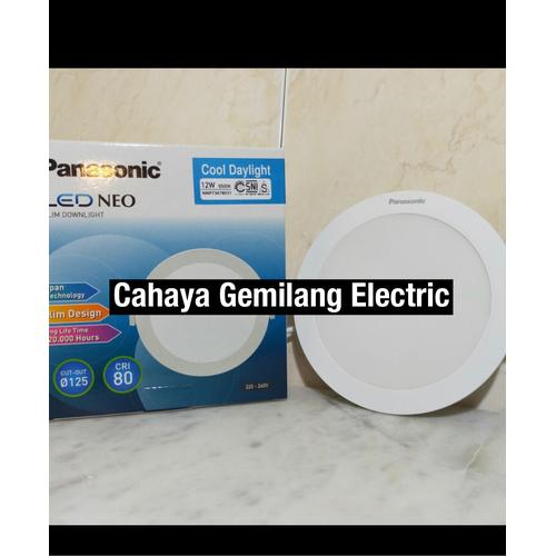 Jual Downlight led panasonic 12watt 12w tipe neo bulat slim inbow panel ...