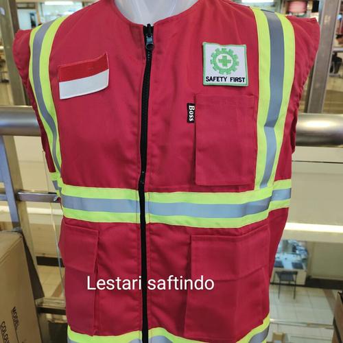 Jual ROMPI PROYEK / ROMPI SAFETY WARNA MERAH SCOTLIGHT KOMBINASI ...