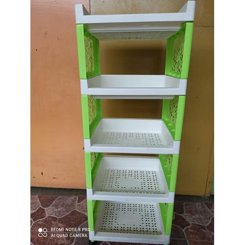 Jual Rak Plastik Susun 5 Multifungsi Serbaguna Roda - Kota Depok - Gold ...